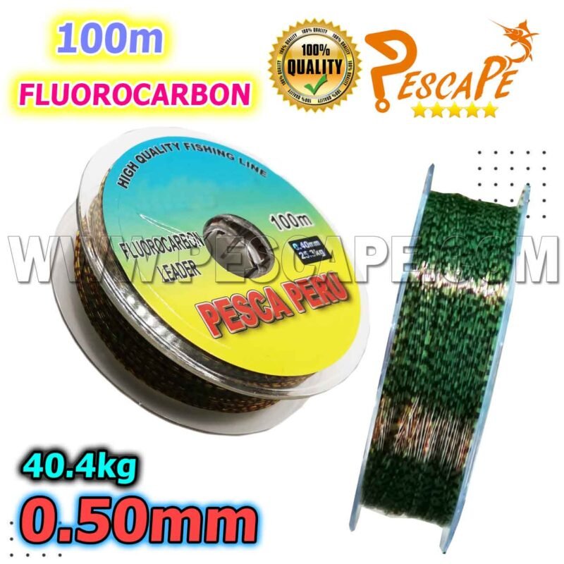 FluoroCarbono Alta calidad 100m Resistente 40.4kg Green 0.50mm ...