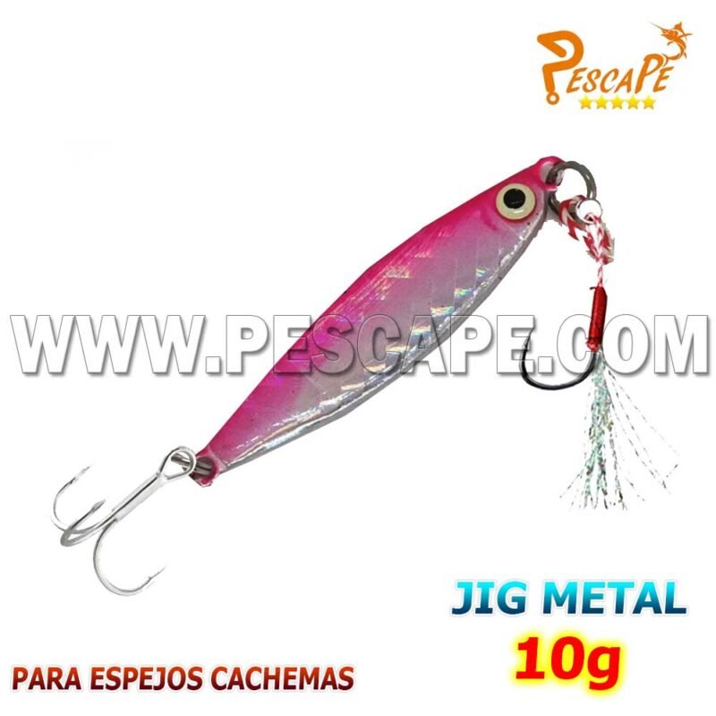 Jig Señuelo de Pesca Metal para cachemas Espejos Pesca Orilla 10g Rosado - PescaPe Fishing ...