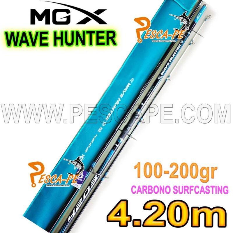 CAÑA MGX WAVE HUNTER 4.20m SURFCASTING 100-200gr Carbono - PescaPe ...